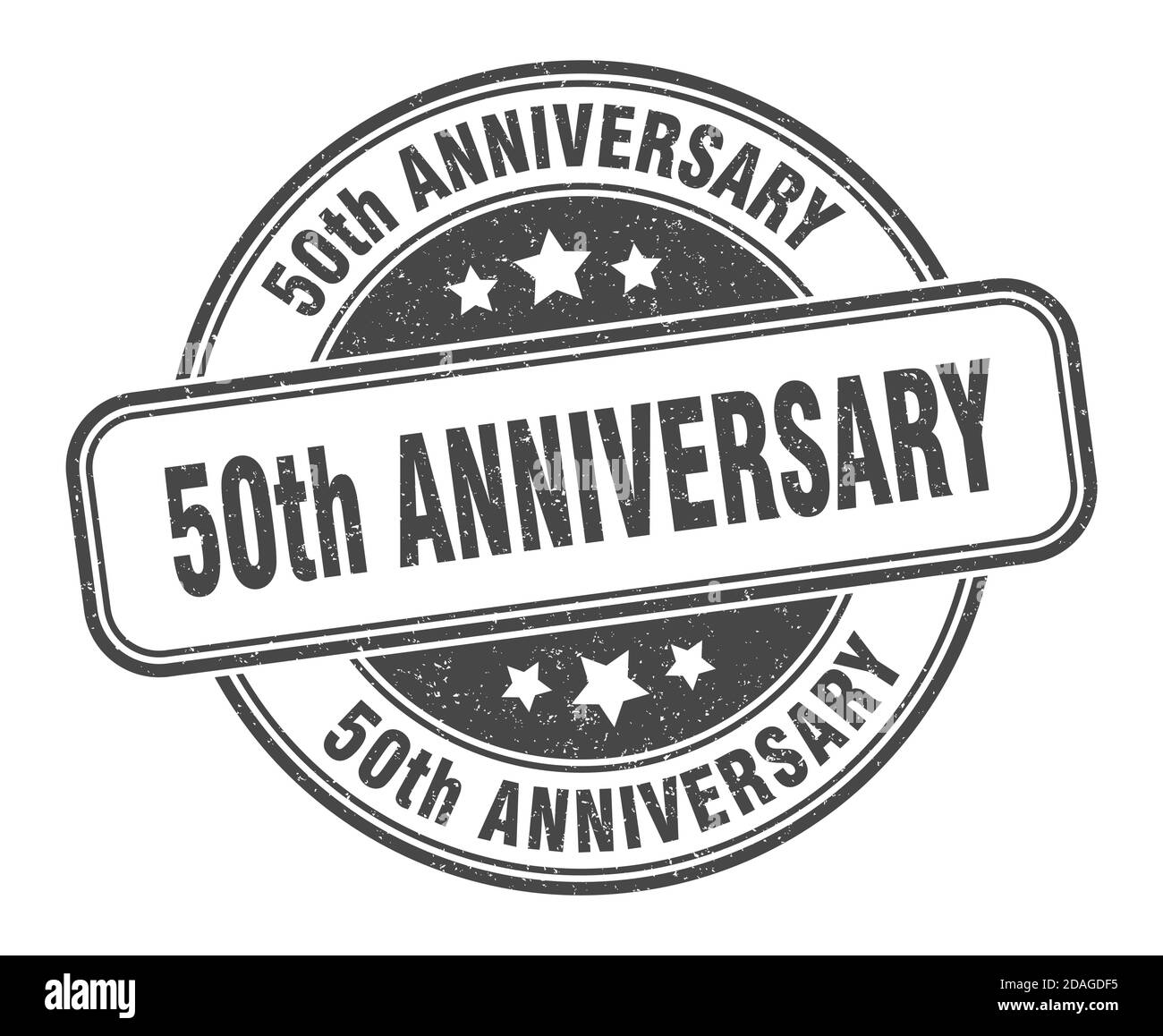 50th anniversary stamp. 50th anniversary sign. round grunge label Stock ...