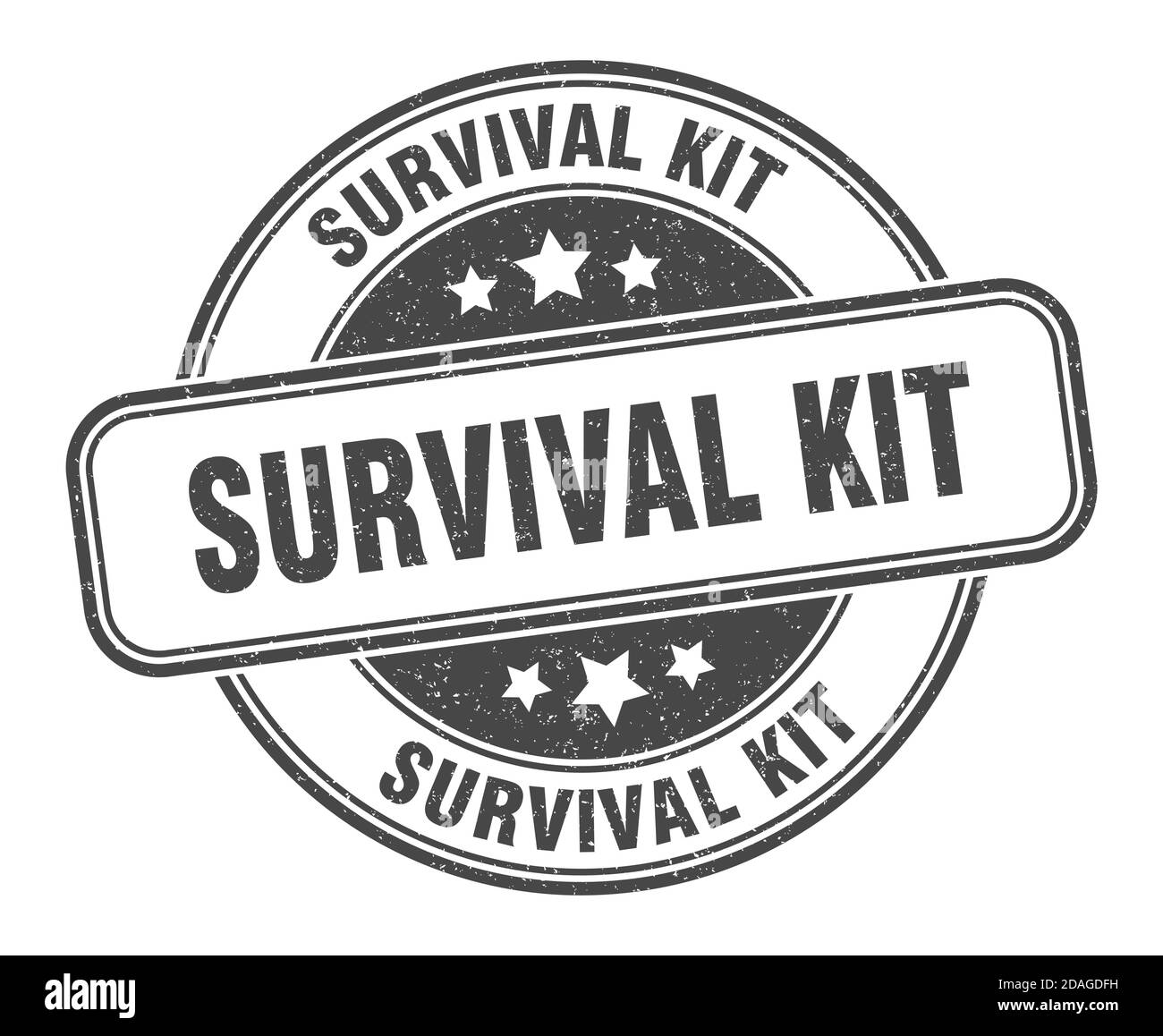 survival kit stamp. survival kit sign. round grunge label Stock Vector ...