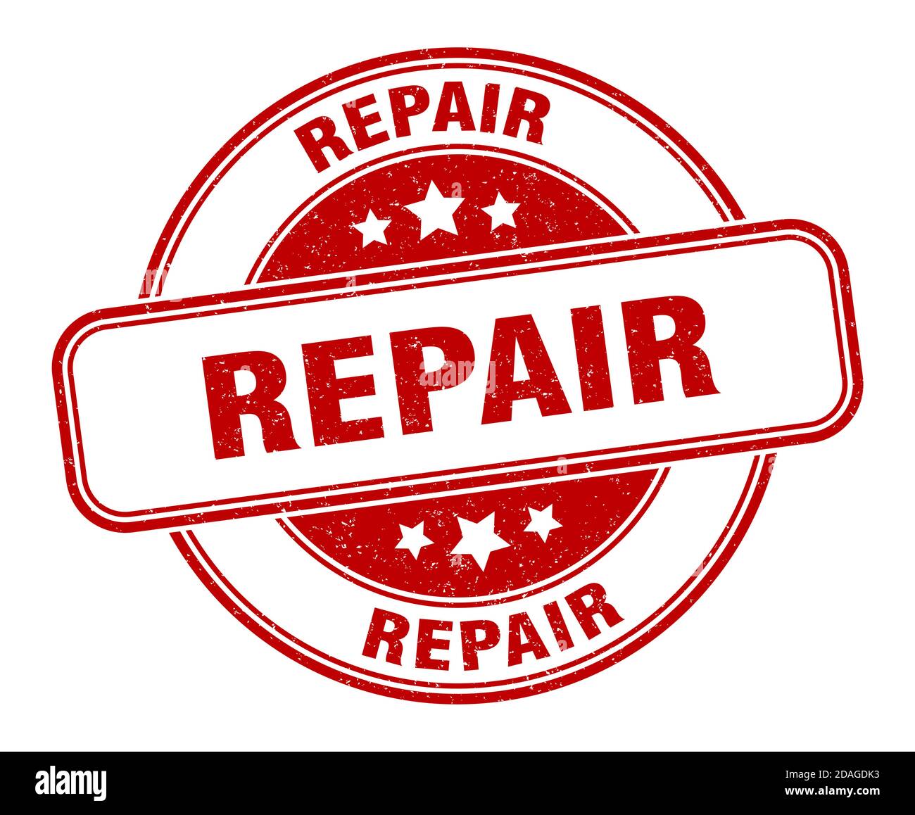 repair stamp. repair sign. round grunge label Stock Vector Image & Art ...