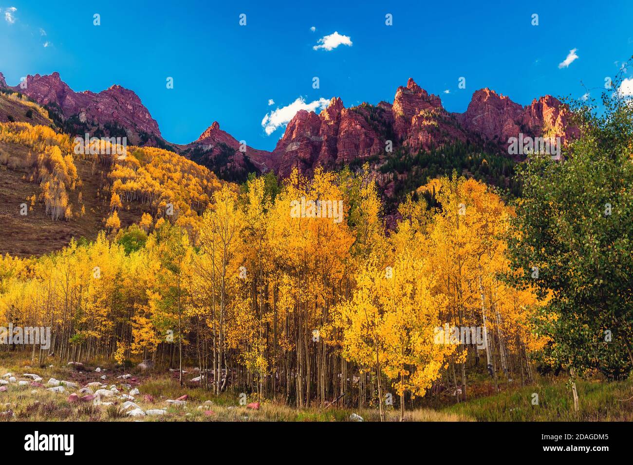 Maroon bells at autumn season in in Aspen Colorado, USA Stock Photo - Alamy