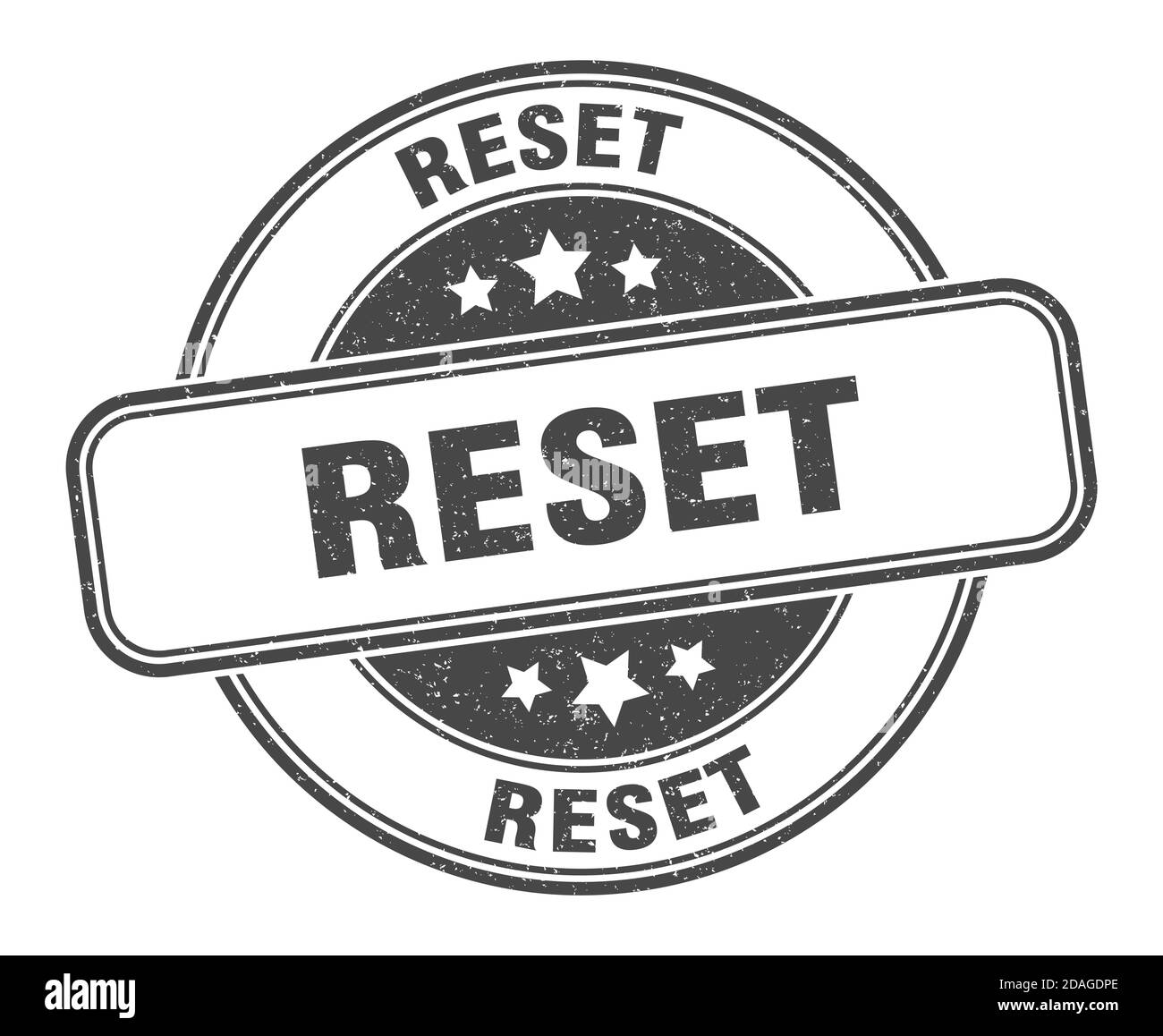 reset stamp. reset sign. round grunge label Stock Vector Image & Art ...
