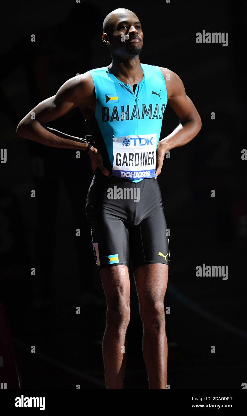 Steven Gardiner (Bahamas). 400 metres Gold Medal. IAAF World Athletics ...
