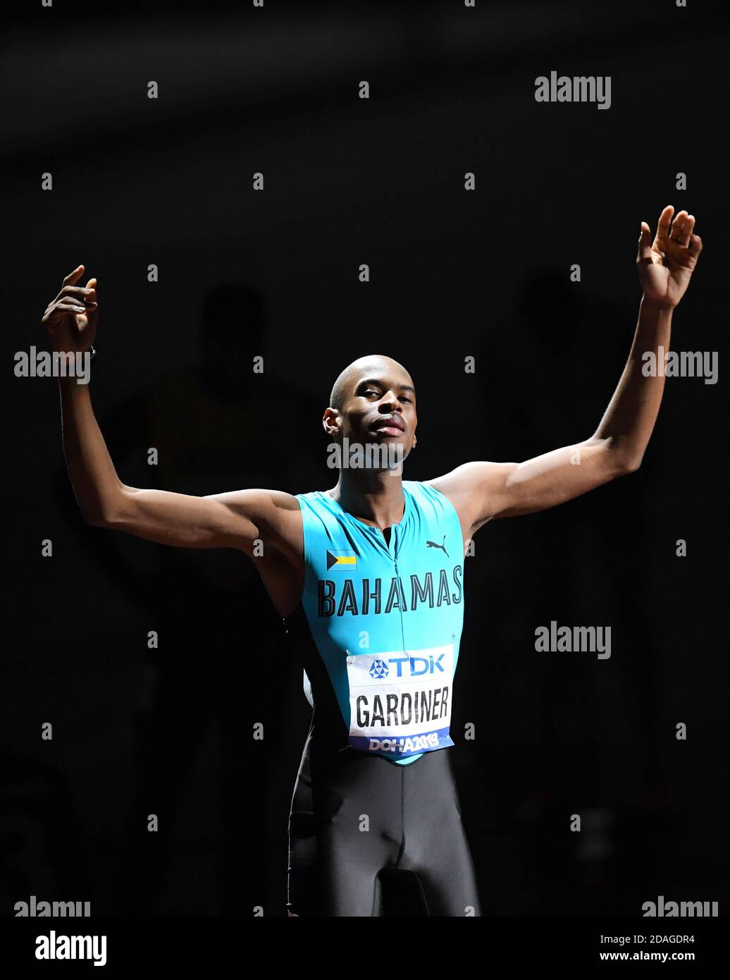 Steven Gardiner (Bahamas). 400 metres Gold Medal. IAAF World Athletics ...