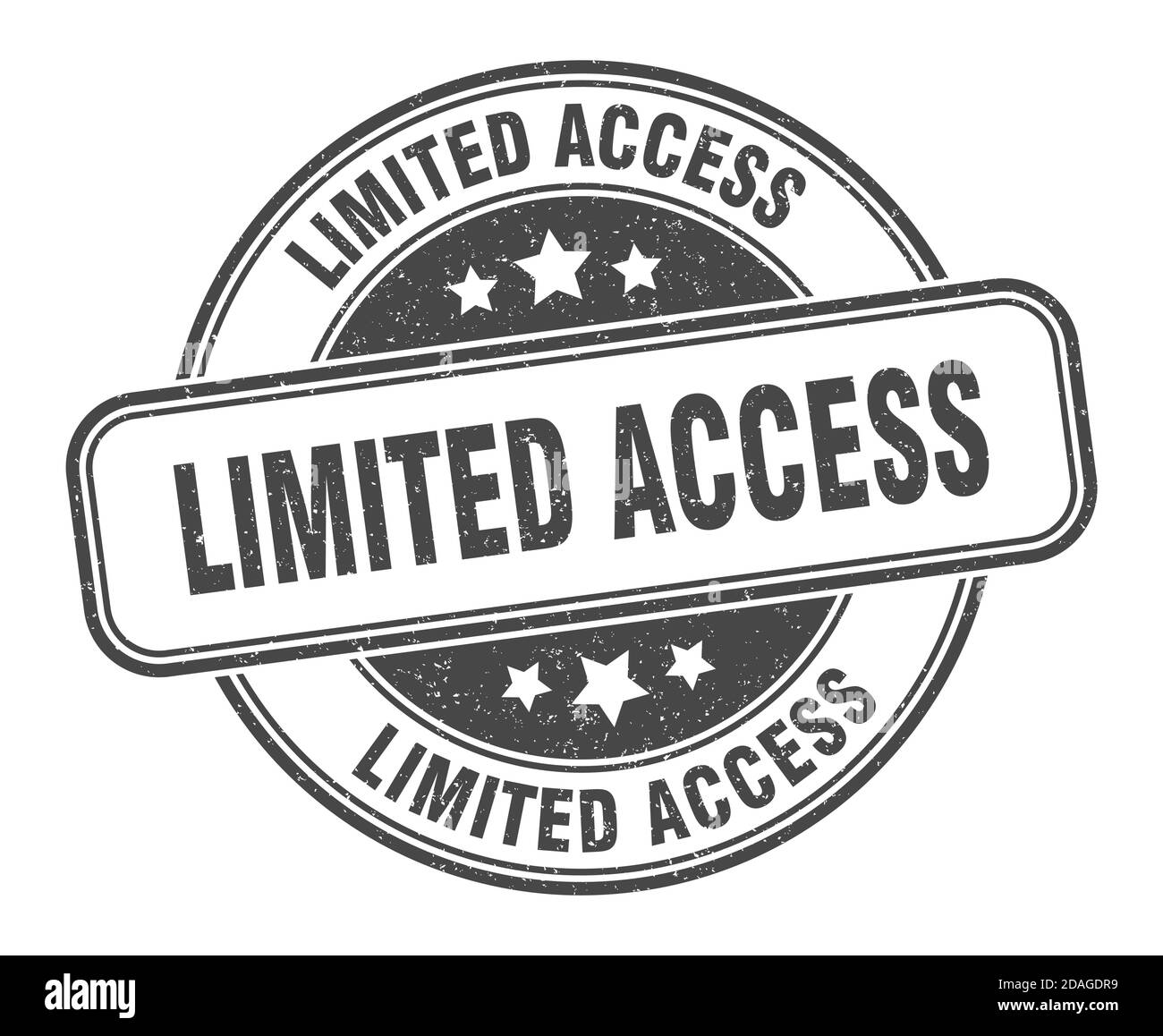 limited access stamp. limited access sign. round grunge label Stock ...