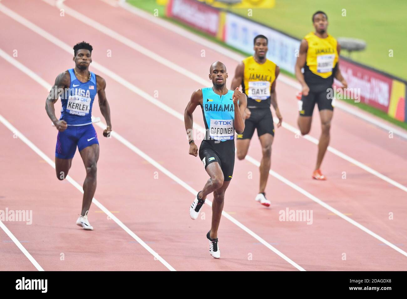 Steven Gardiner (Bahamas, gold medal), Fred Kerley (USA, silver medal ...