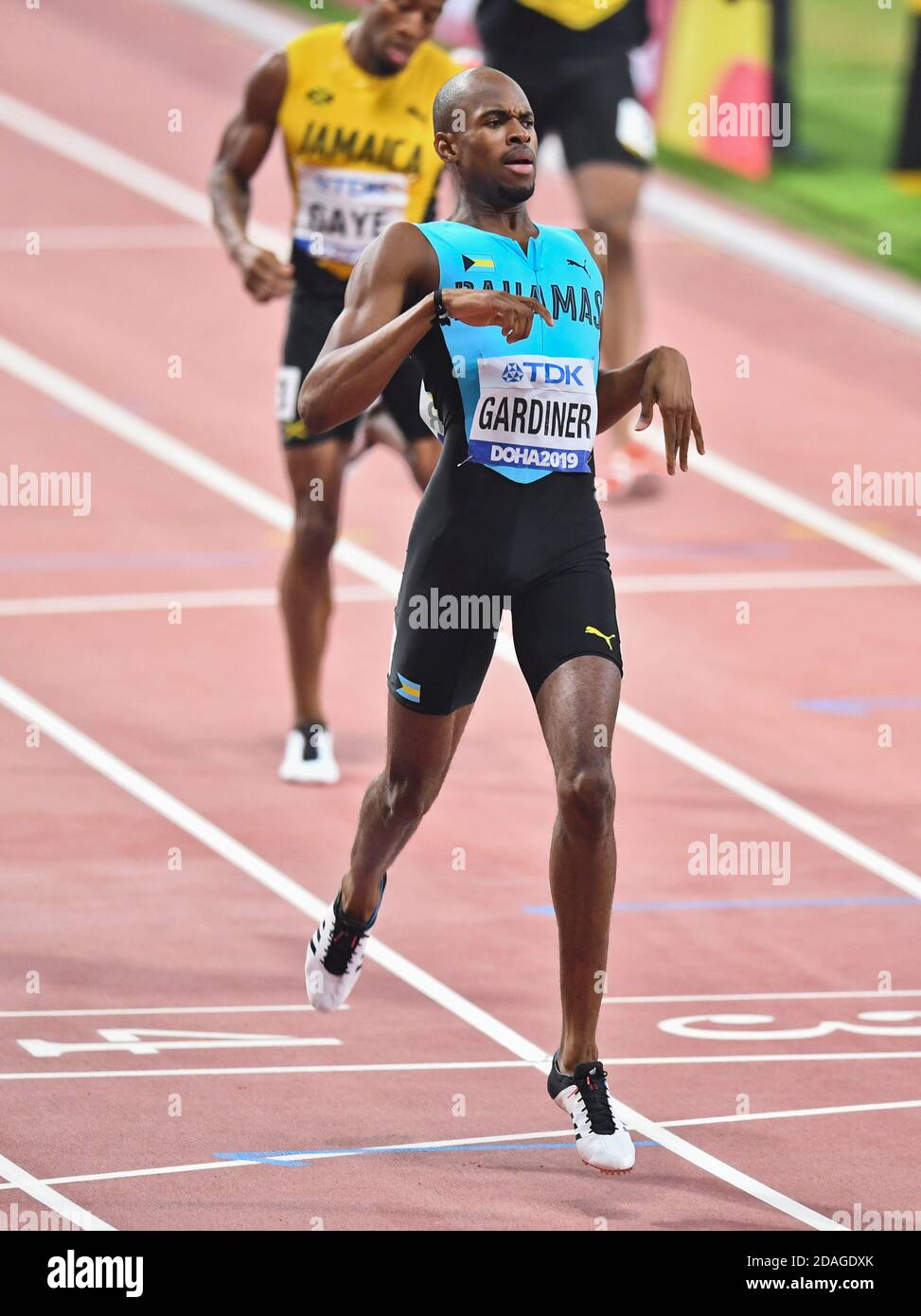 Steven Gardiner (Bahamas). 400 metres Gold Medal. IAAF World Athletics ...