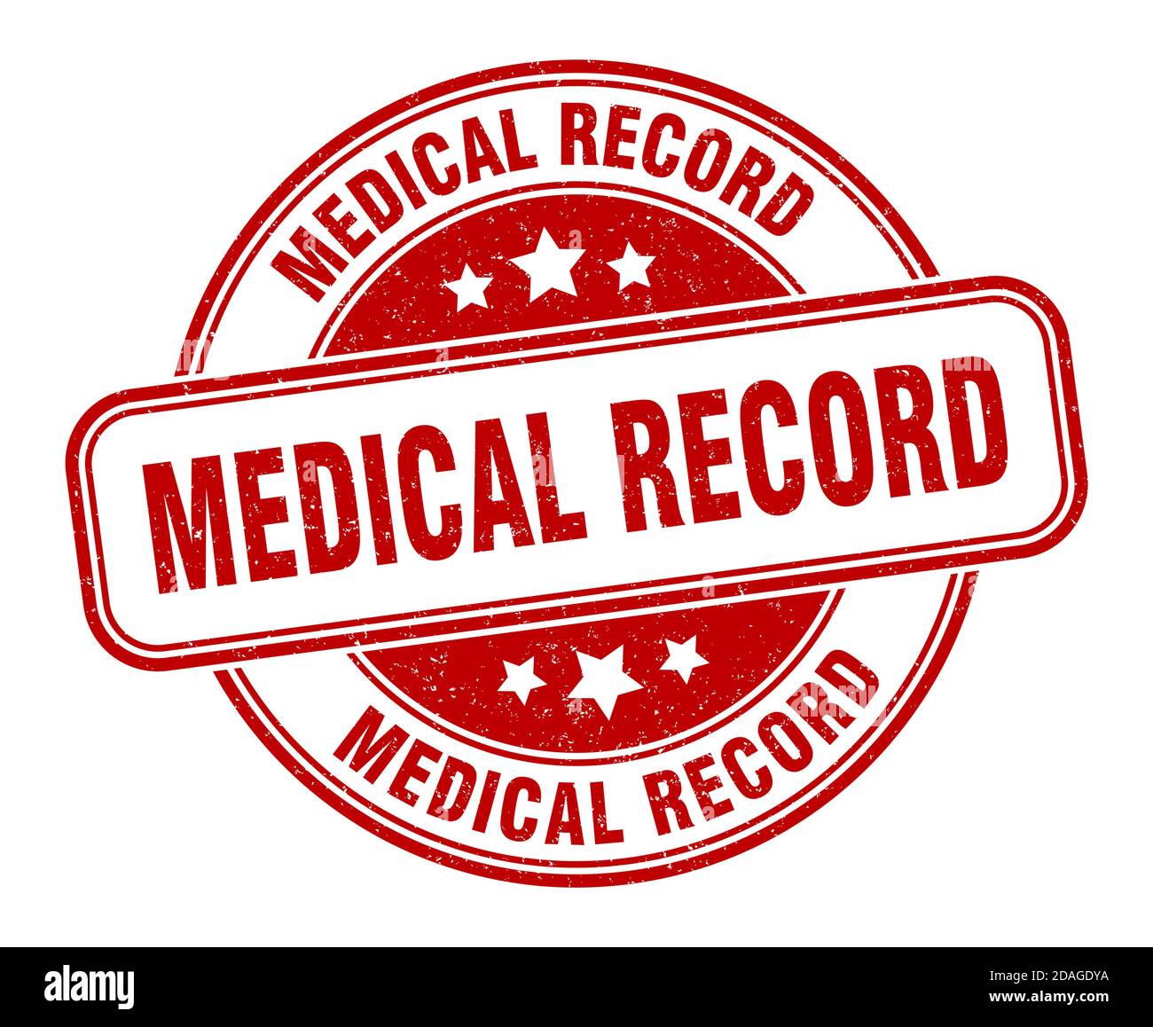 medical record stamp. medical record sign. round grunge label Stock ...