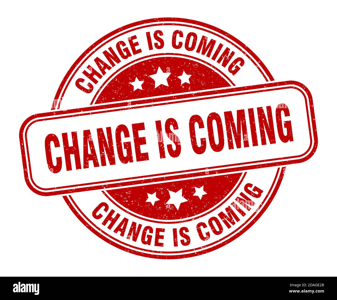 change is coming stamp. change is coming sign. round grunge label Stock ...