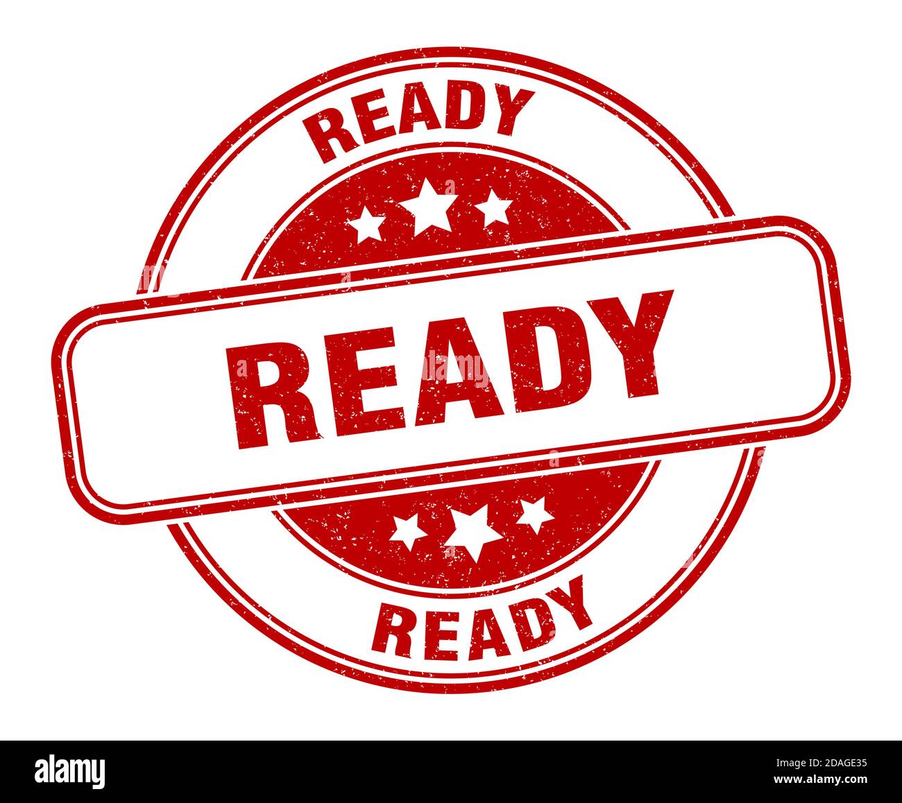 ready stamp. ready sign. round grunge label Stock Vector Image & Art ...