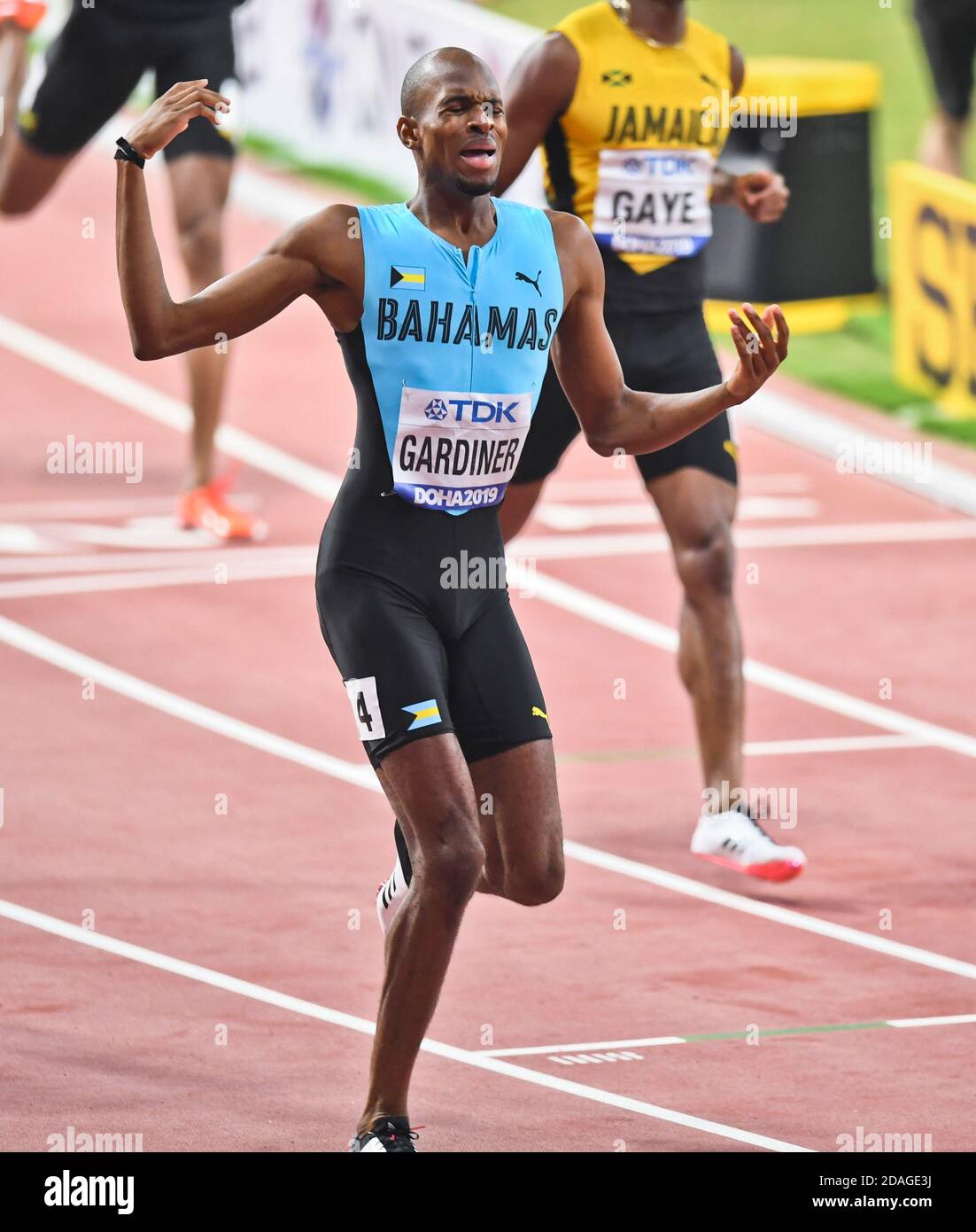 Steven Gardiner (Bahamas). 400 metres Gold Medal. IAAF World Athletics ...