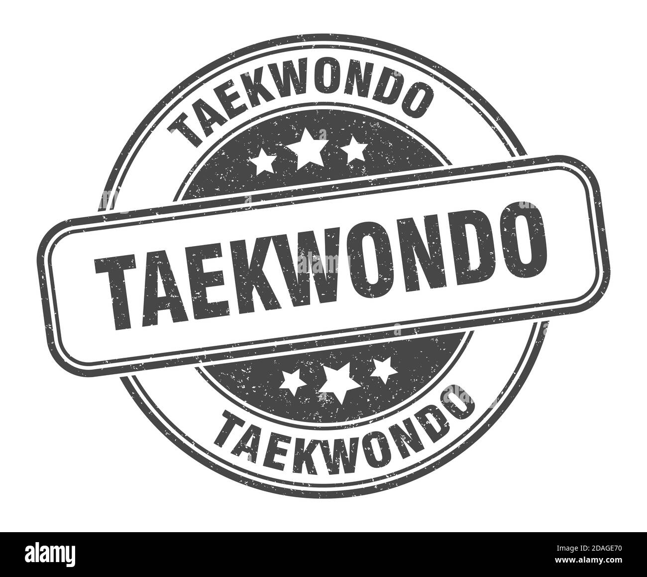 taekwondo stamp. taekwondo sign. round grunge label Stock Vector Image ...