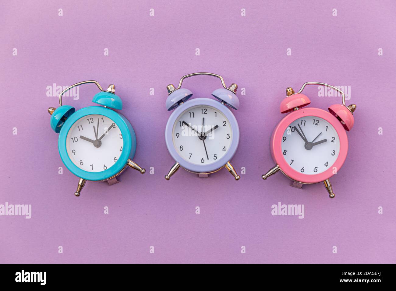 Simply minimal design three ringing twin bell classic alarm clock ...