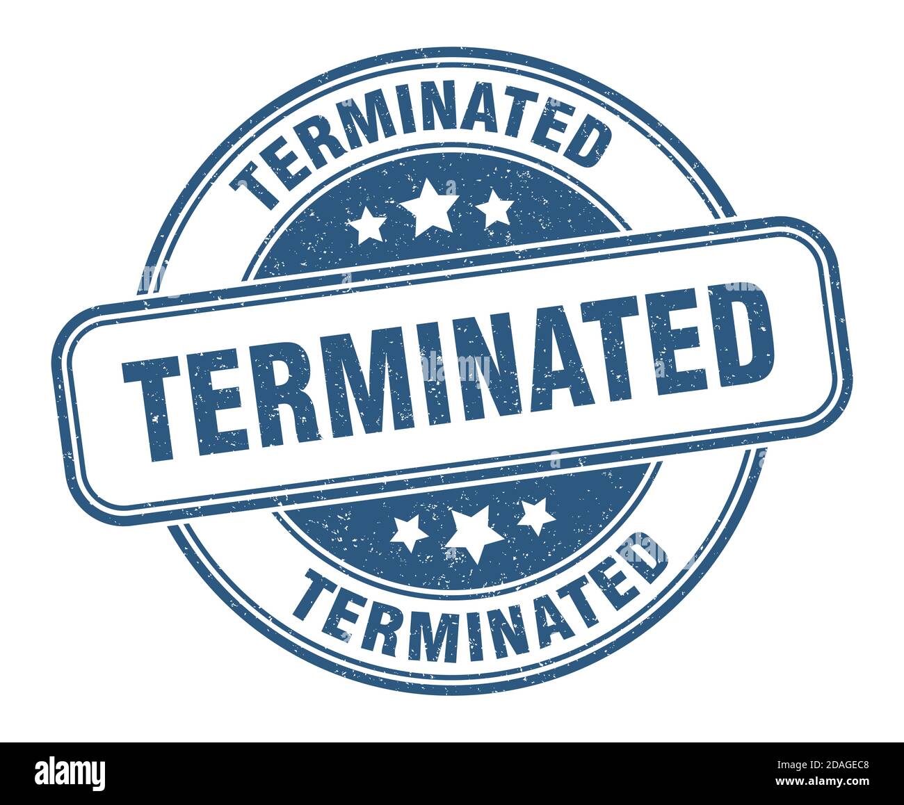 terminated stamp. terminated sign. round grunge label Stock Vector ...