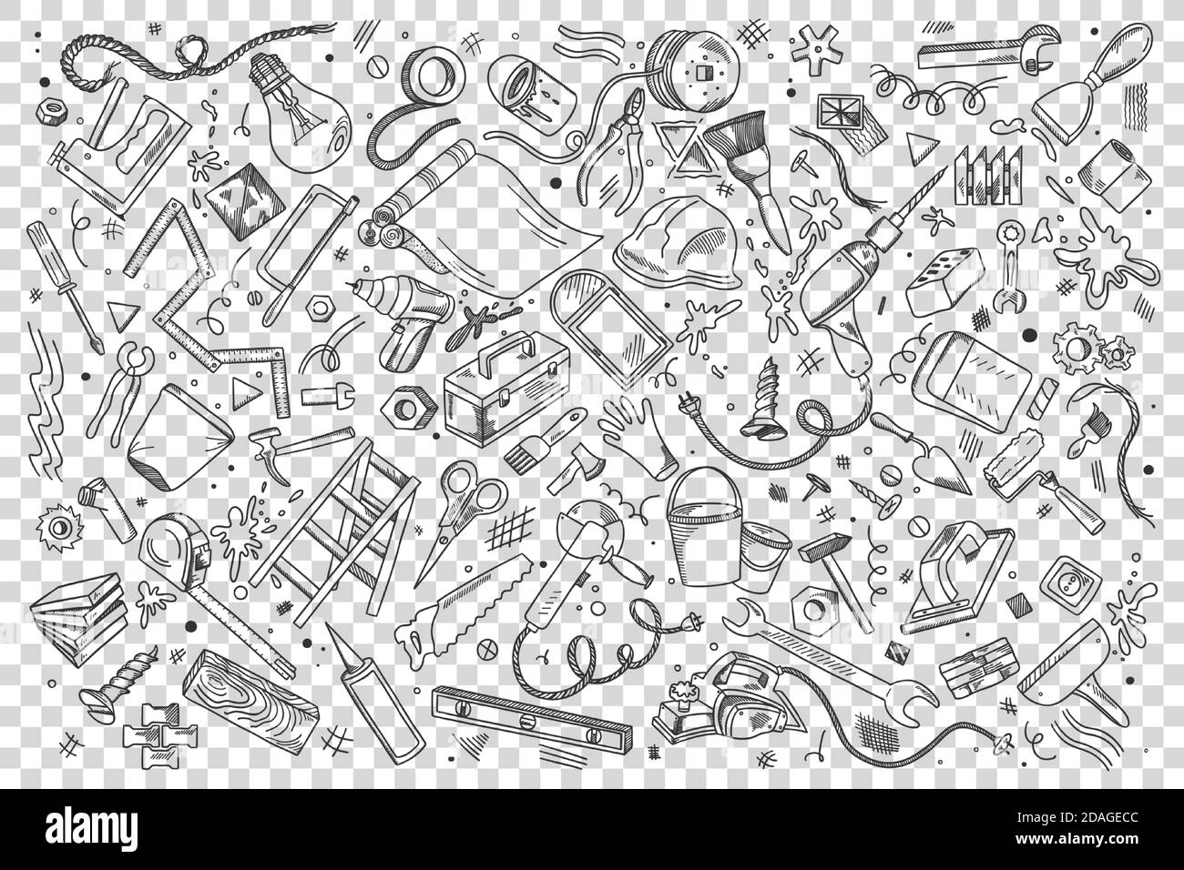 Repairs doodle set Stock Vector Image & Art - Alamy