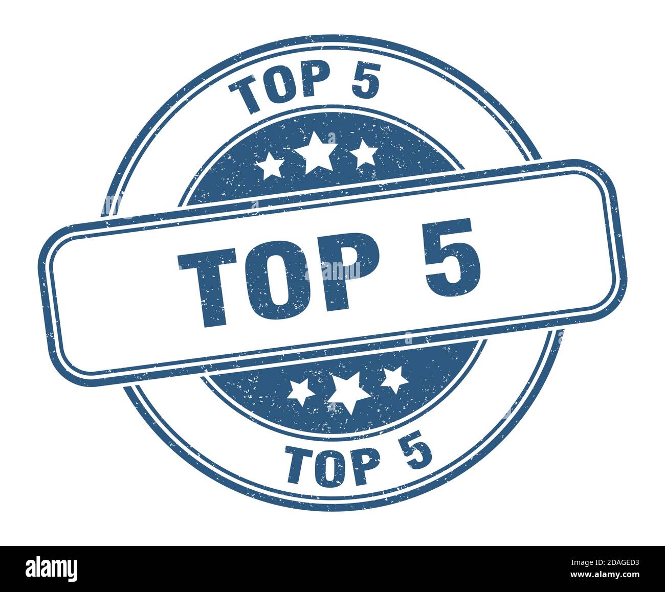top 5 stamp. top 5 sign. round grunge label Stock Vector Image & Art ...