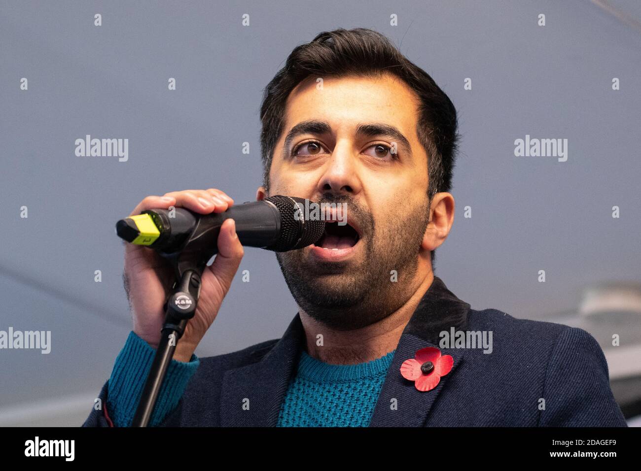 Humza Yousaf MSP speaking at an Independence rally, Glasgow, Scotland 2 ...