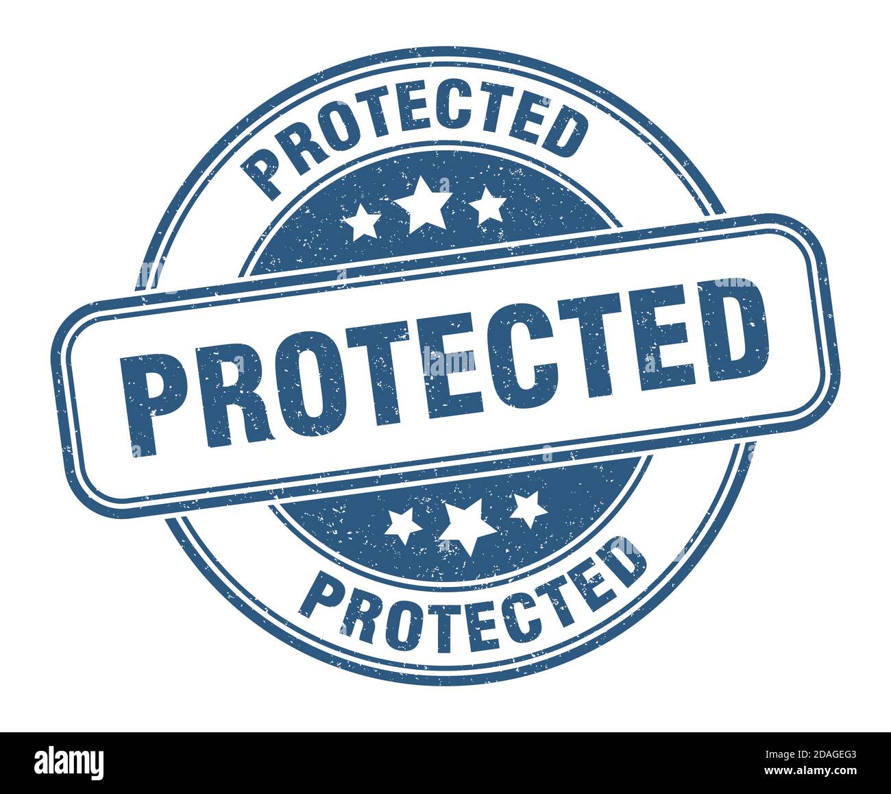 protected stamp. protected sign. round grunge label Stock Vector Image ...
