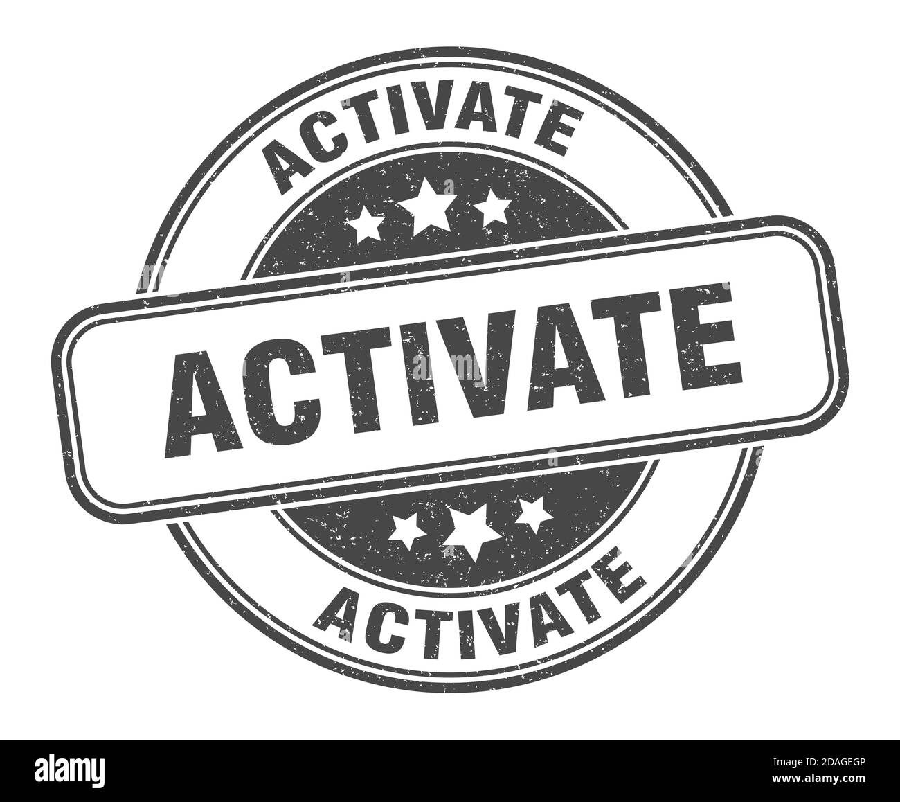 activate stamp. activate sign. round grunge label Stock Vector Image ...