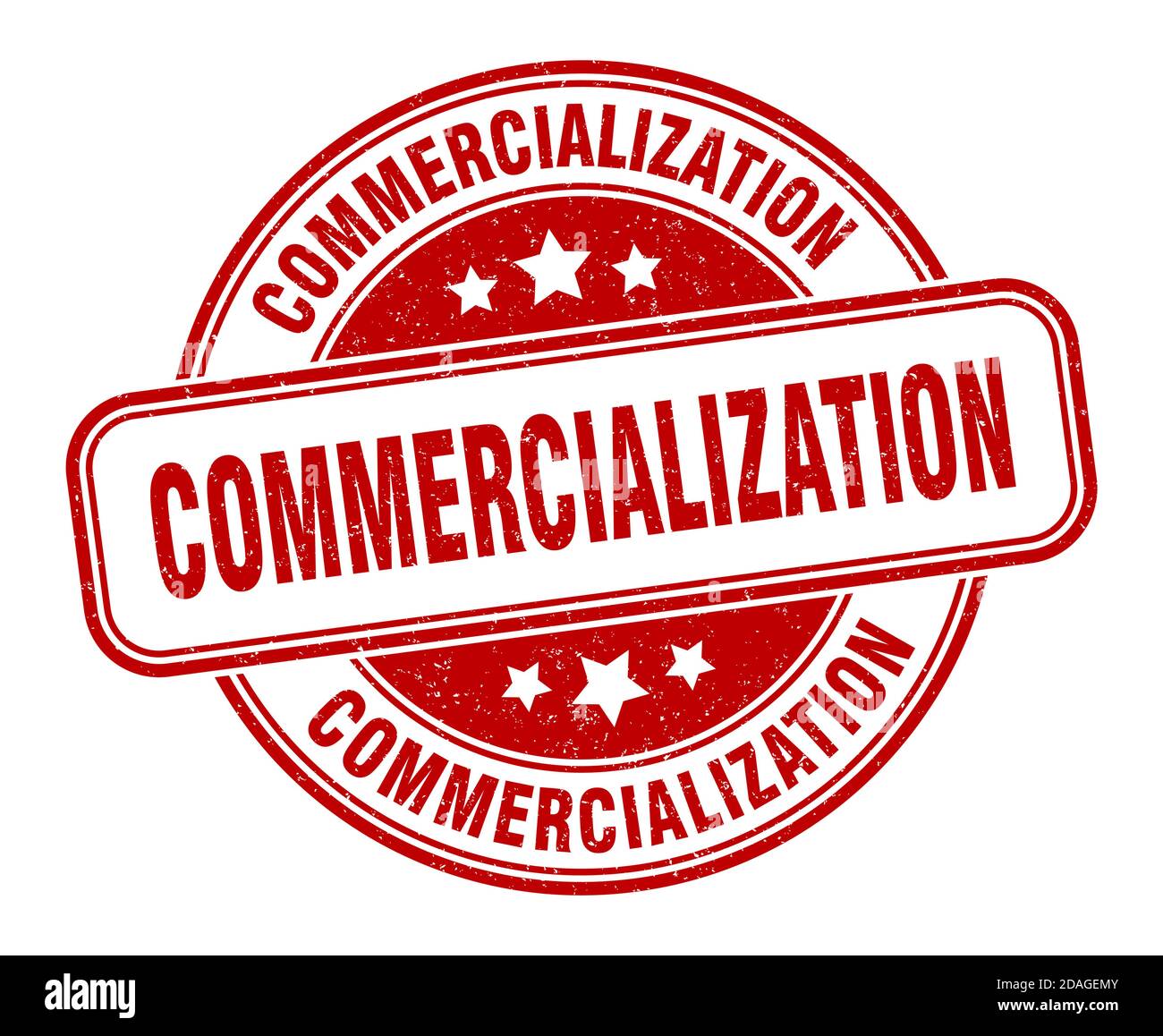 commercialization stamp. commercialization sign. round grunge label ...