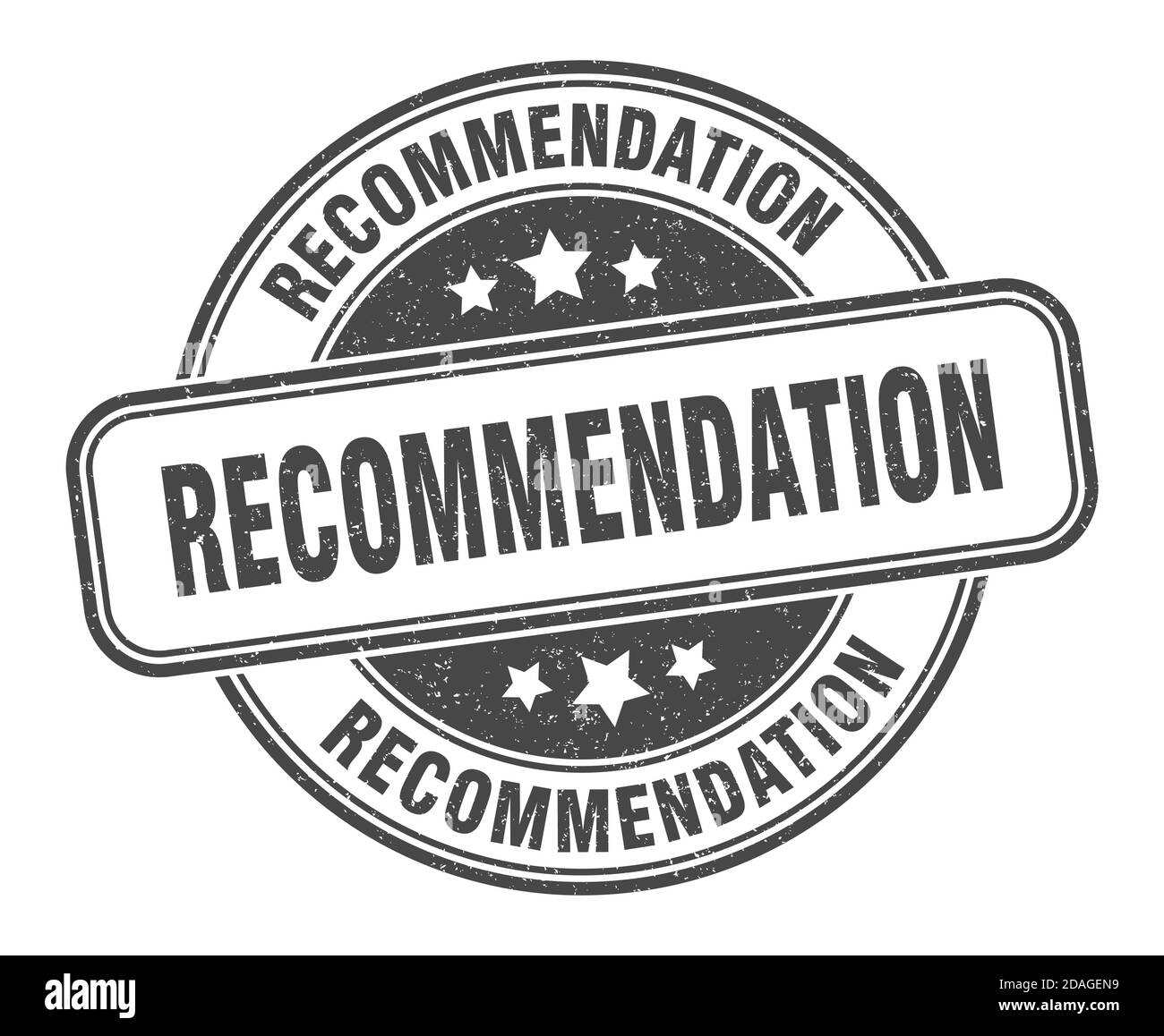 recommendation stamp. recommendation sign. round grunge label Stock ...