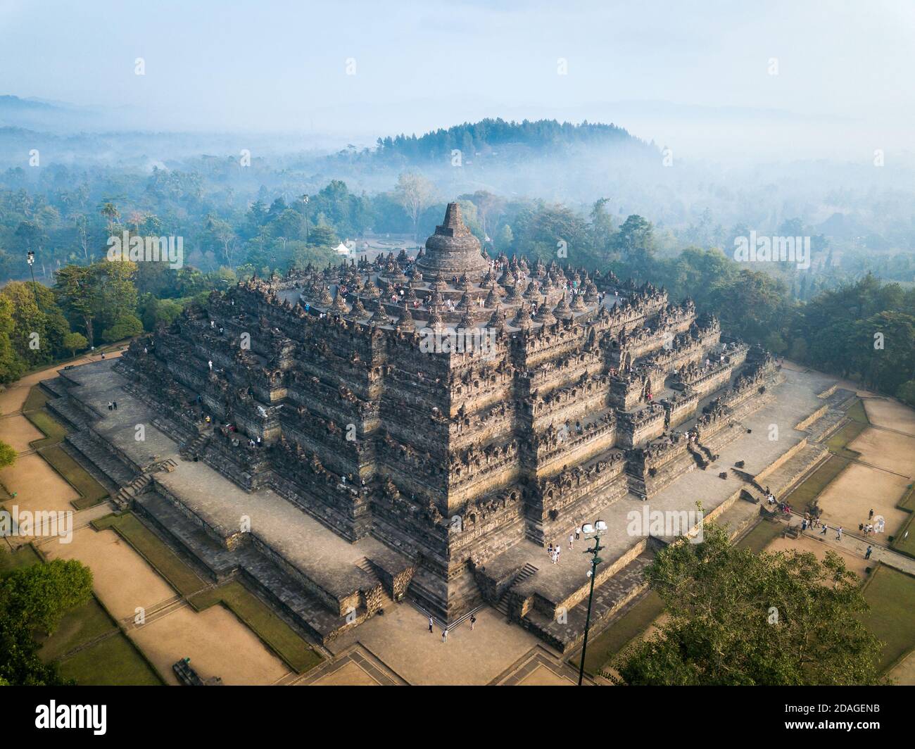 Borobudur temple aerial hi-res stock photography and images - Alamy