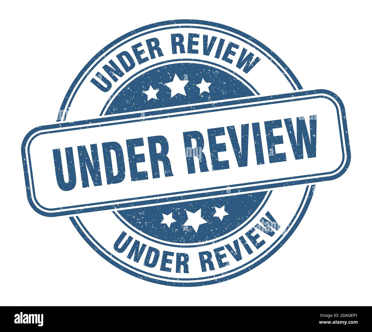 under review stamp. under review sign. round grunge label Stock Vector ...
