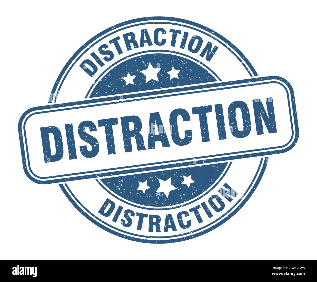distraction stamp. distraction sign. round grunge label Stock Vector ...