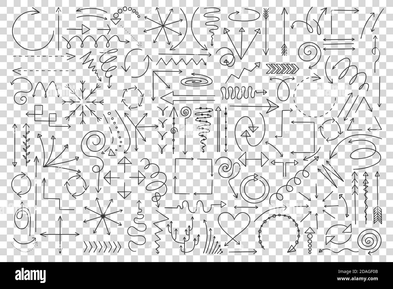 Arrows doodle set Stock Vector Image & Art - Alamy