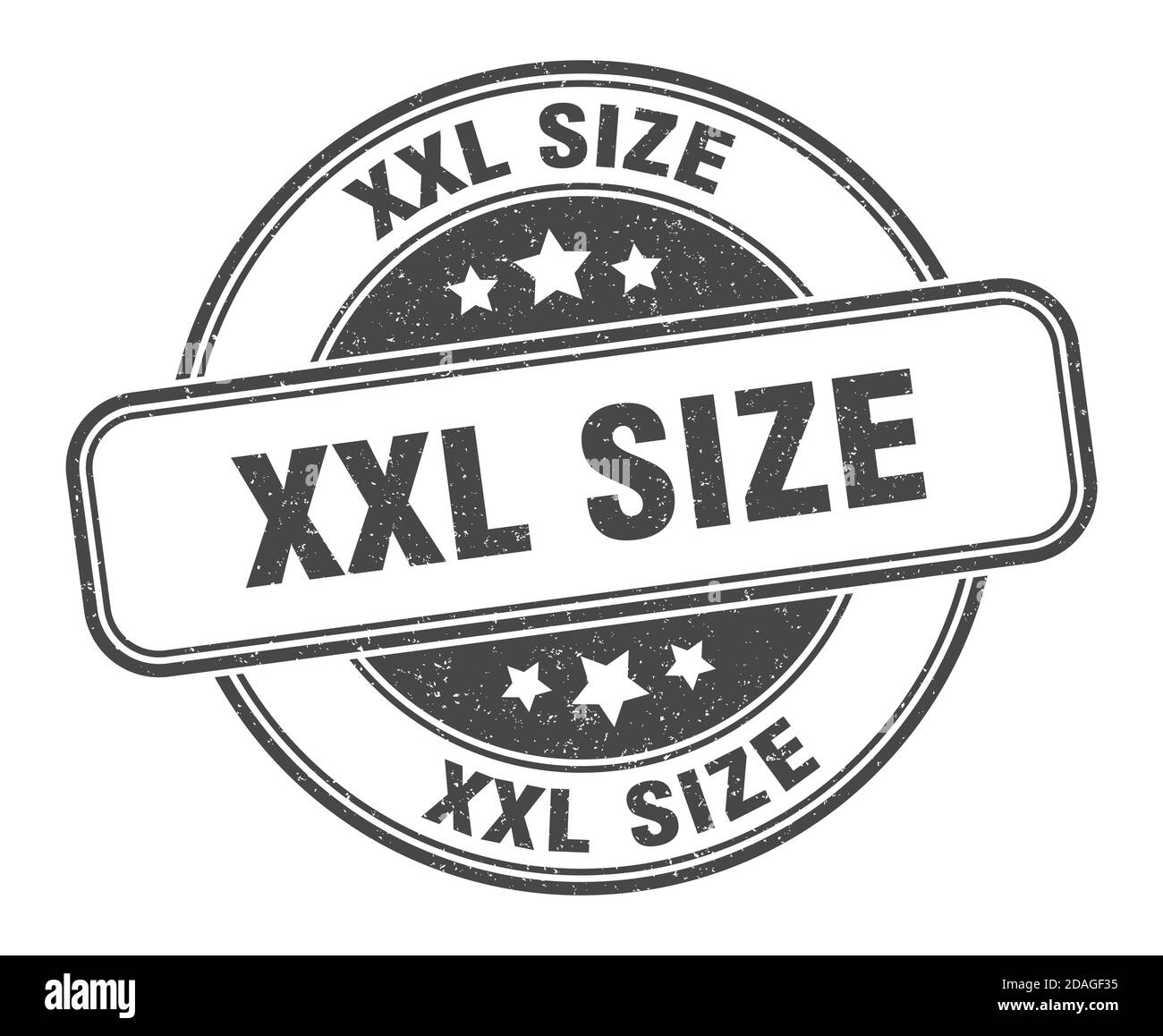 xxl size stamp. xxl size sign. round grunge label Stock Vector Image ...