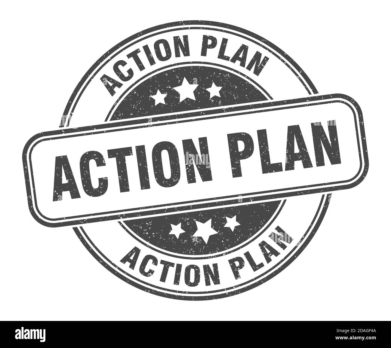action plan stamp. action plan sign. round grunge label Stock Vector ...