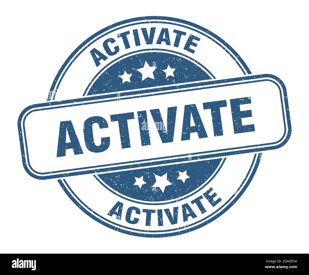 activate stamp. activate sign. round grunge label Stock Vector Image ...