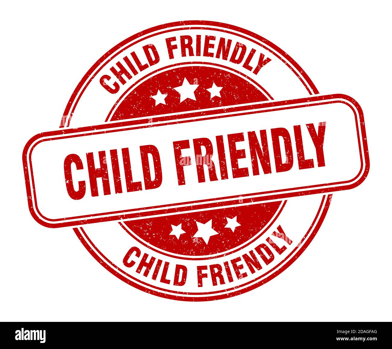 child friendly stamp. child friendly sign. round grunge label Stock ...