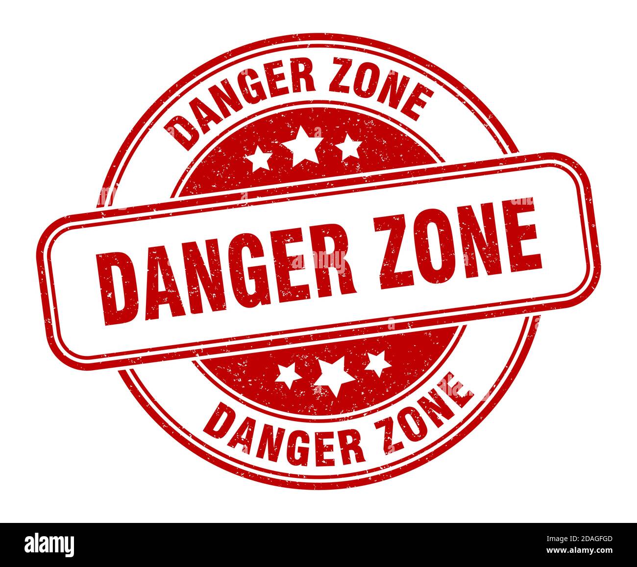danger zone stamp. danger zone sign. round grunge label Stock Vector ...