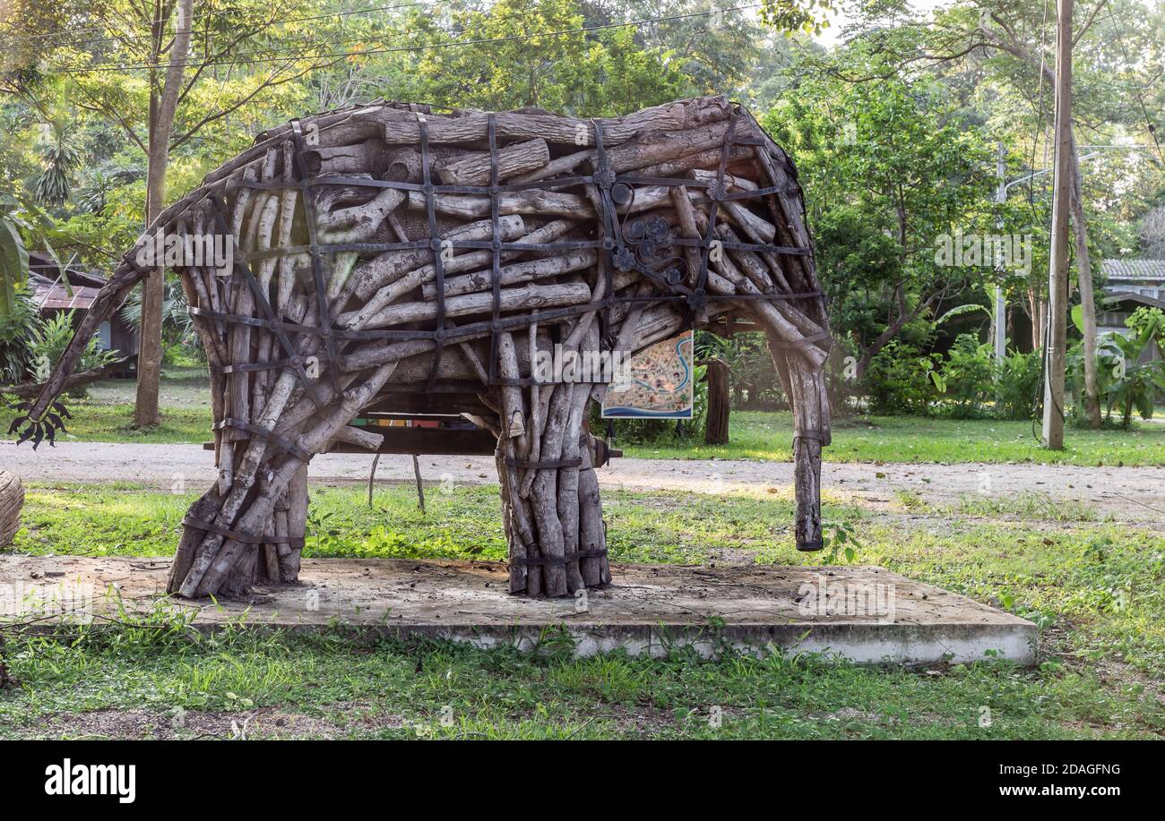 Chiang mai, Thailand - Sep 04, 2020 : Elephant sculptures or Giant ...