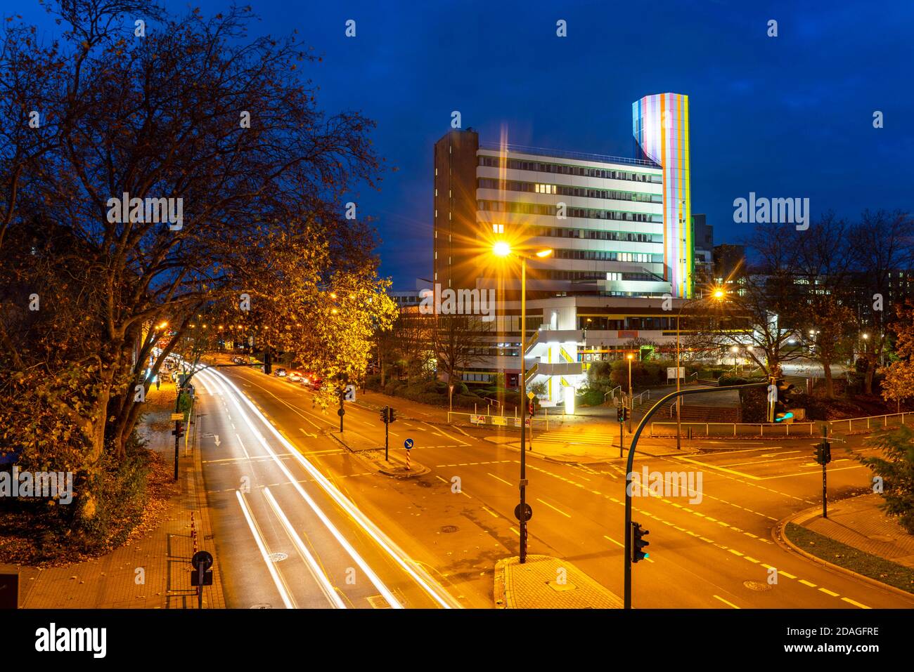 University Duisburg-Essen, Campus Essen, coloured facade of the main ...