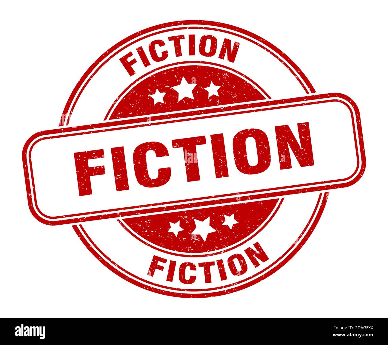 fiction stamp. fiction sign. round grunge label Stock Vector Image ...