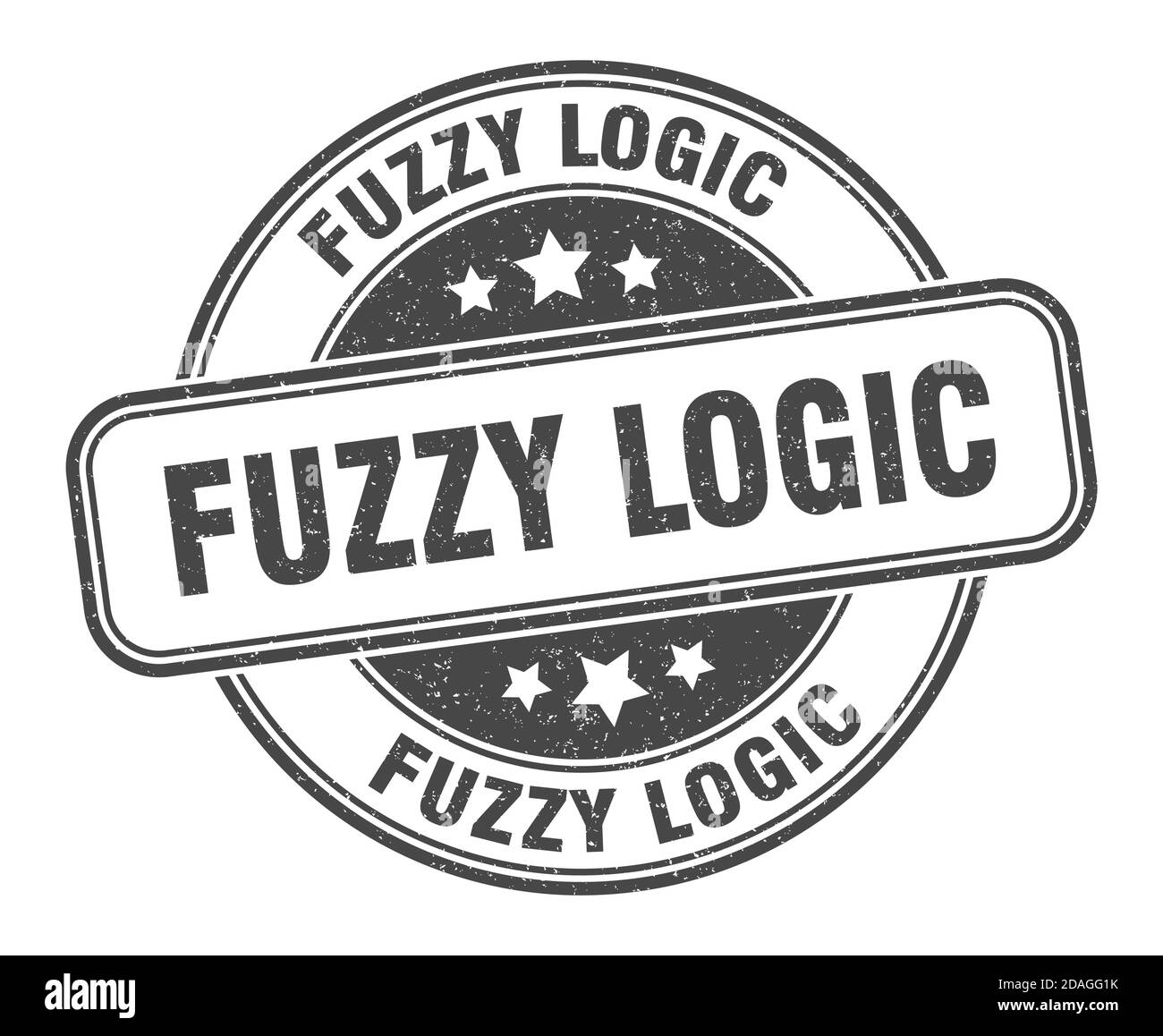 fuzzy logic stamp. fuzzy logic sign. round grunge label Stock Vector ...