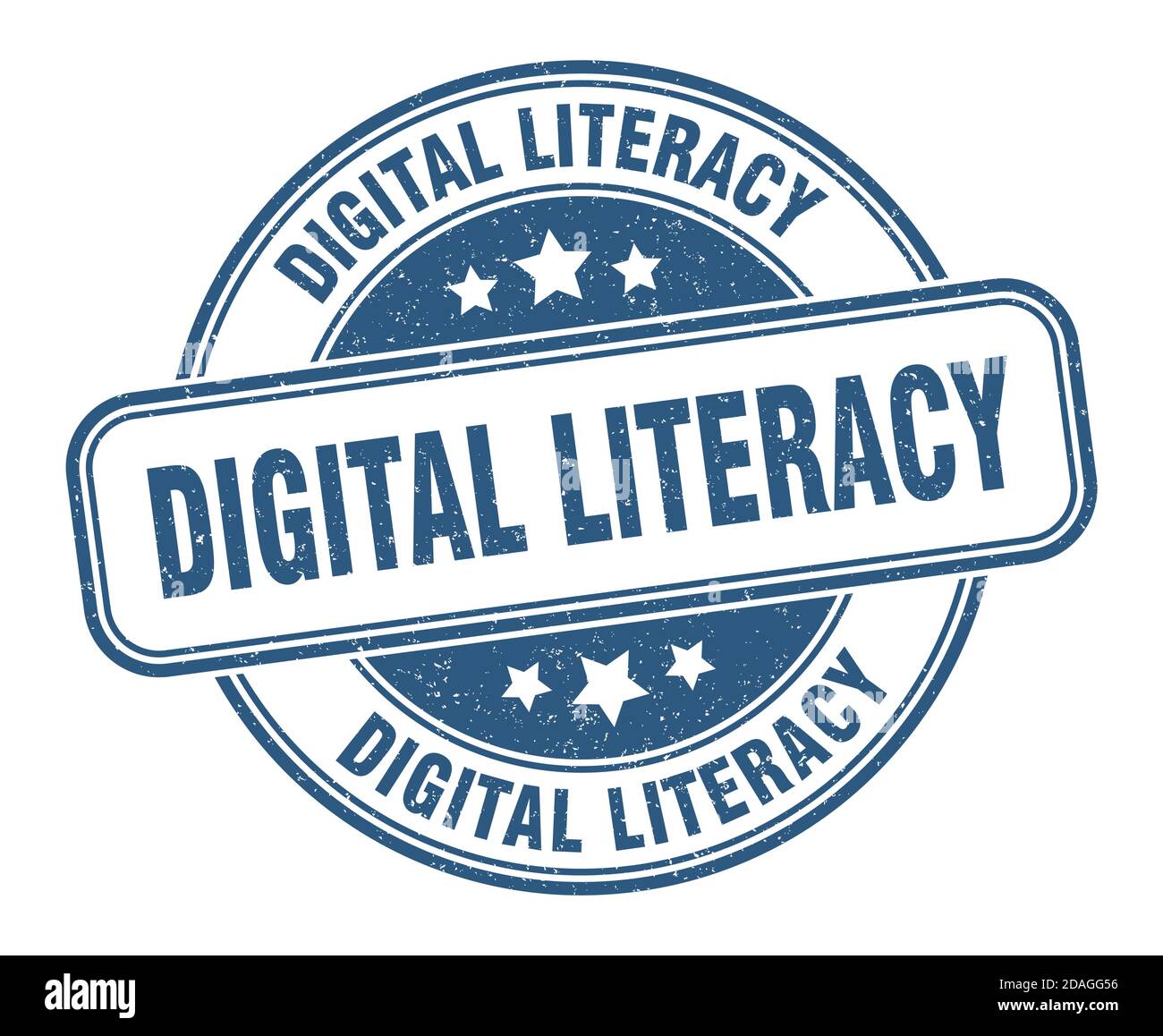 digital literacy stamp. digital literacy sign. round grunge label Stock ...