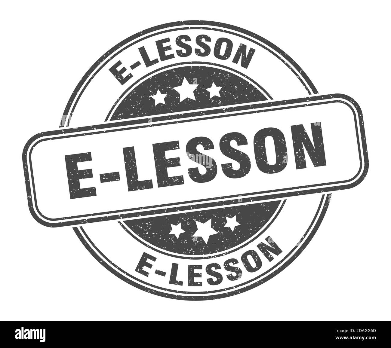 e-lesson stamp. e-lesson sign. round grunge label Stock Vector Image ...