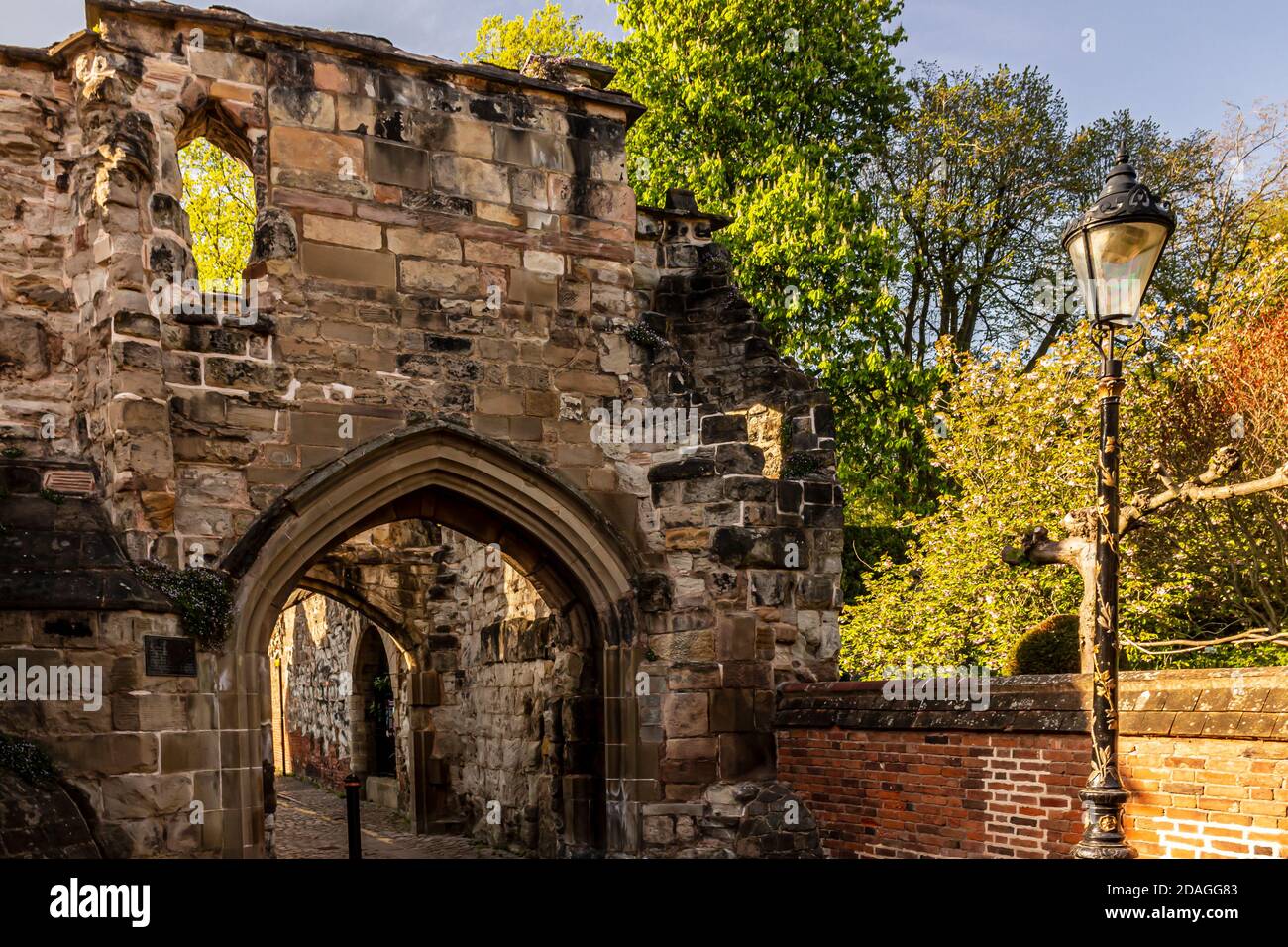 Just activity walk during the COVID lockdown in UK. Leicester Castle ...