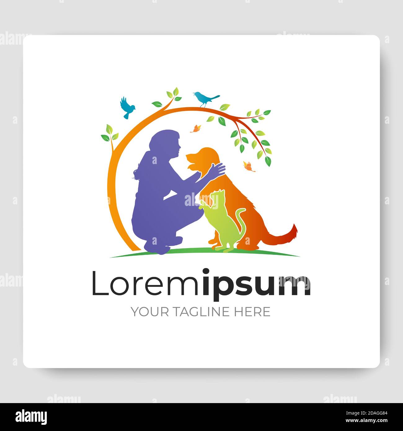 Animal and Pet care Logo Designs Stock Vector Image & Art - Alamy