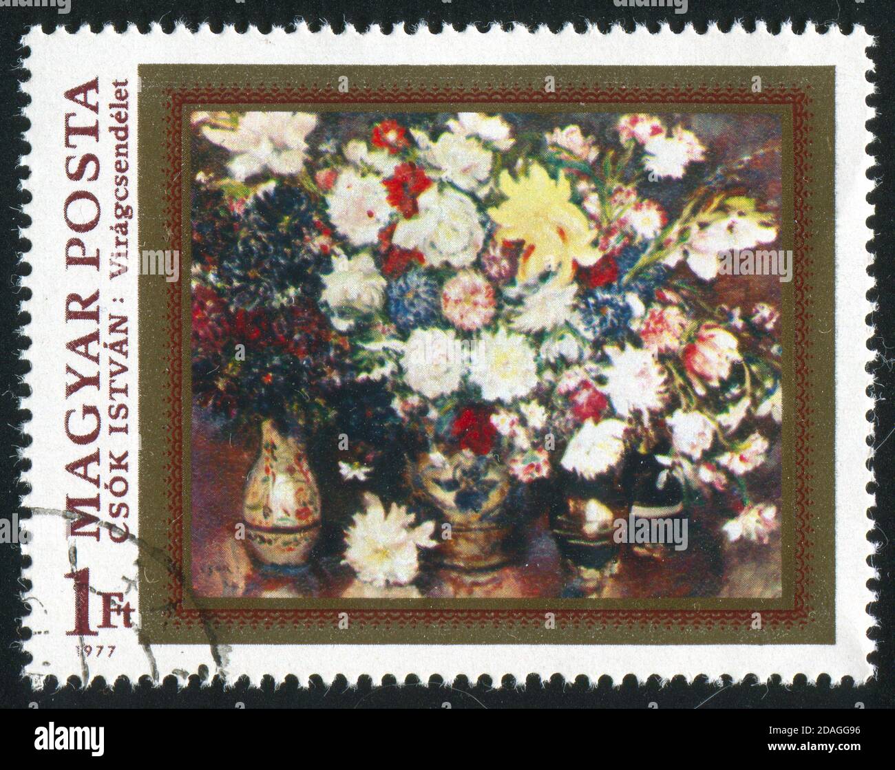HUNGARY - CIRCA 1977: stamp printed by Hungary, shows picture "Flowers ...