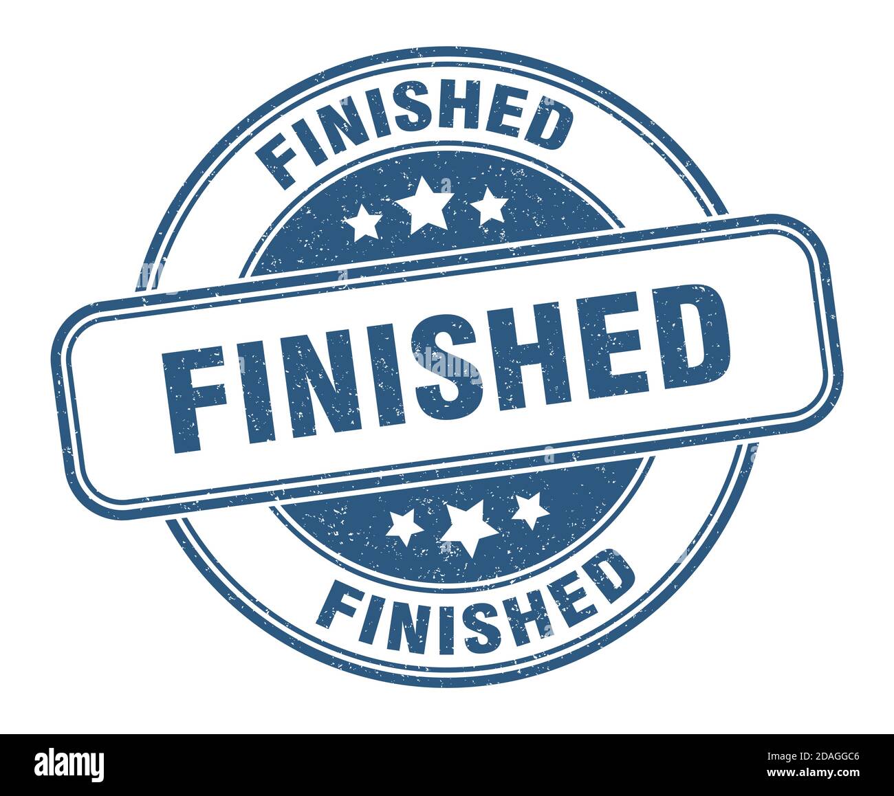 finished stamp. finished sign. round grunge label Stock Vector Image ...
