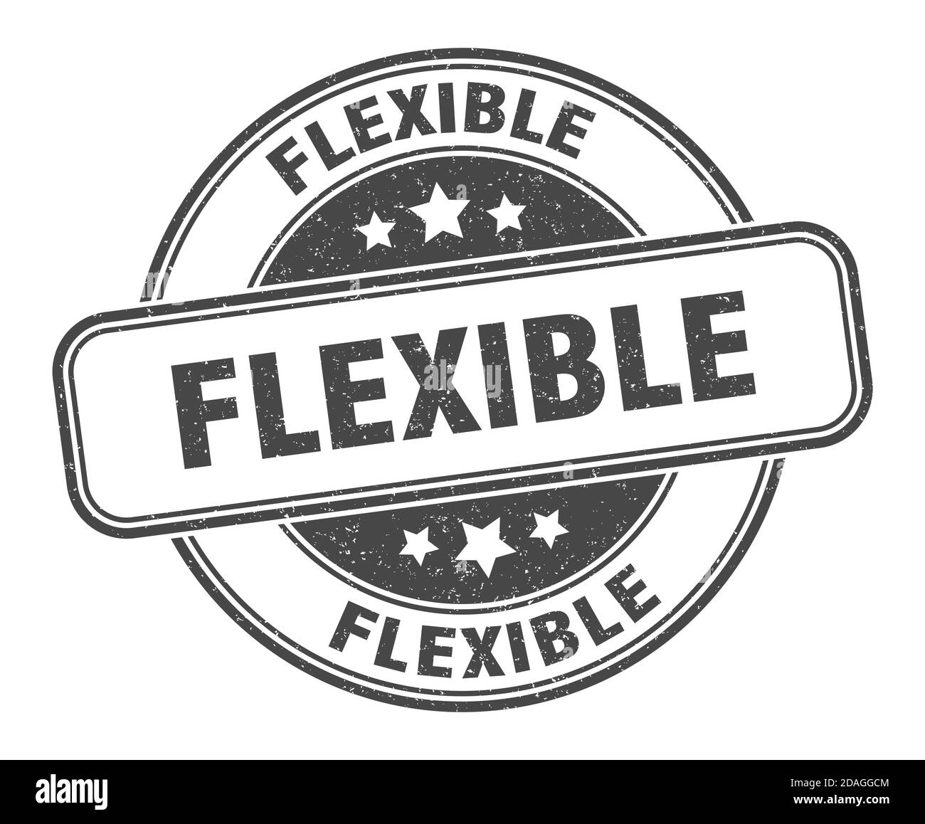 flexible stamp. flexible sign. round grunge label Stock Vector Image ...