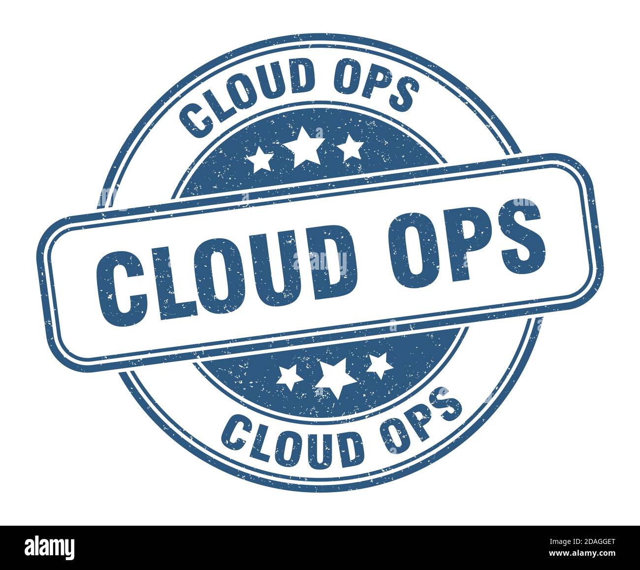 cloud ops stamp. cloud ops sign. round grunge label Stock Vector Image ...