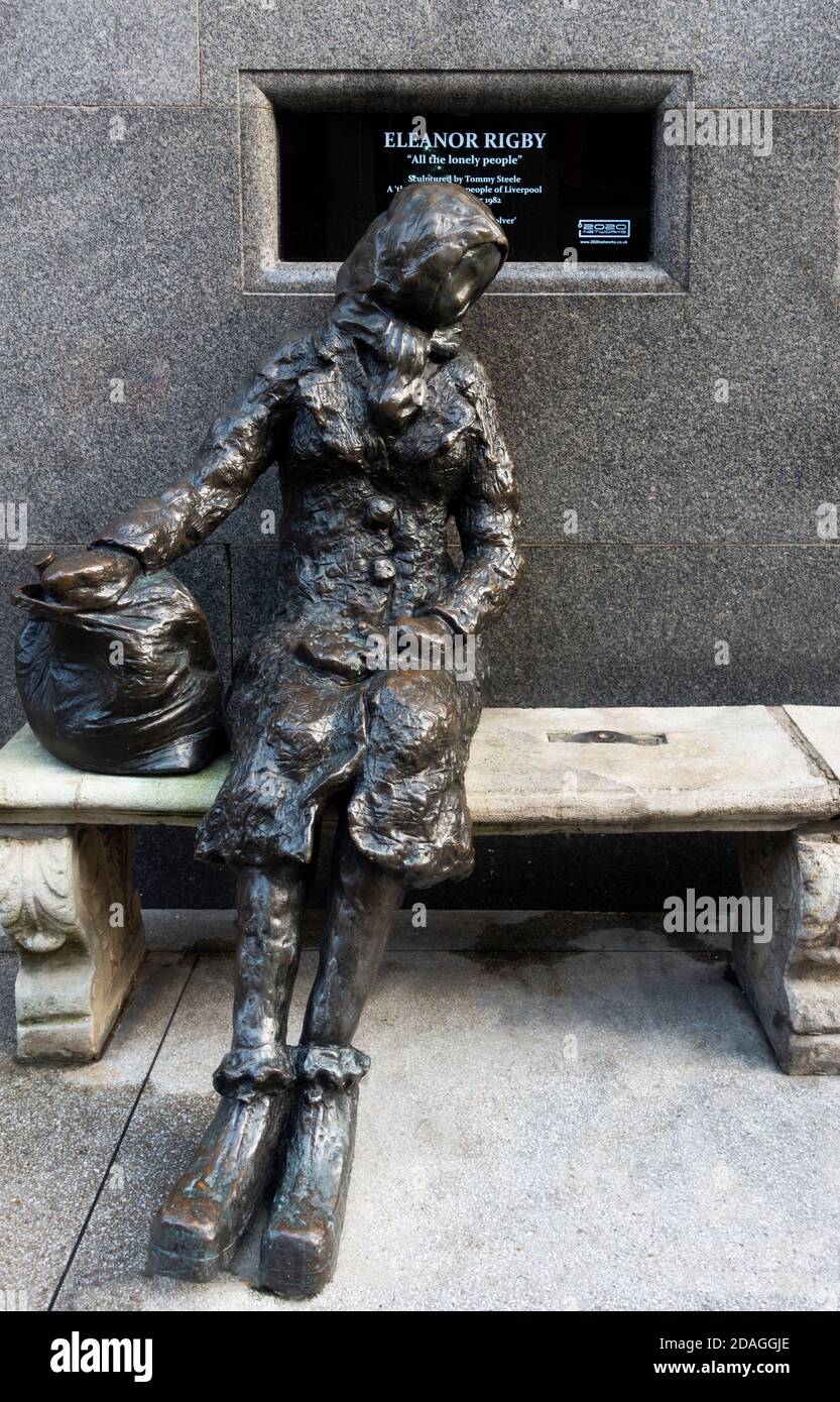 Eleanor Rigby sculpture by Tommy Steele on Stanley Street in Liverpool ...
