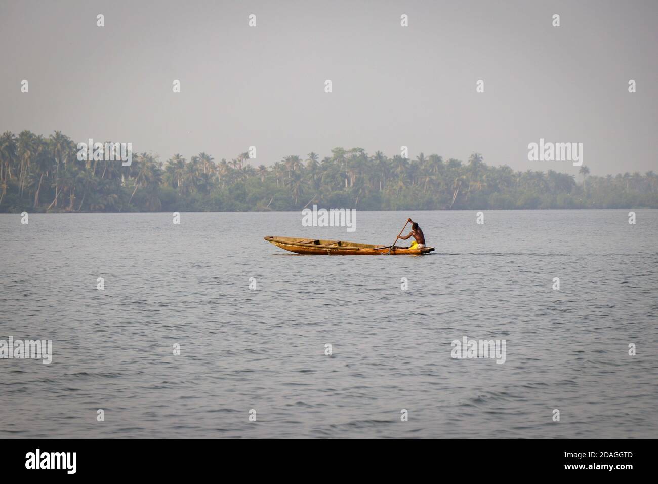 Boat trip across the lagoon, Abidjan, Ivory Coast Stock Photo - Alamy