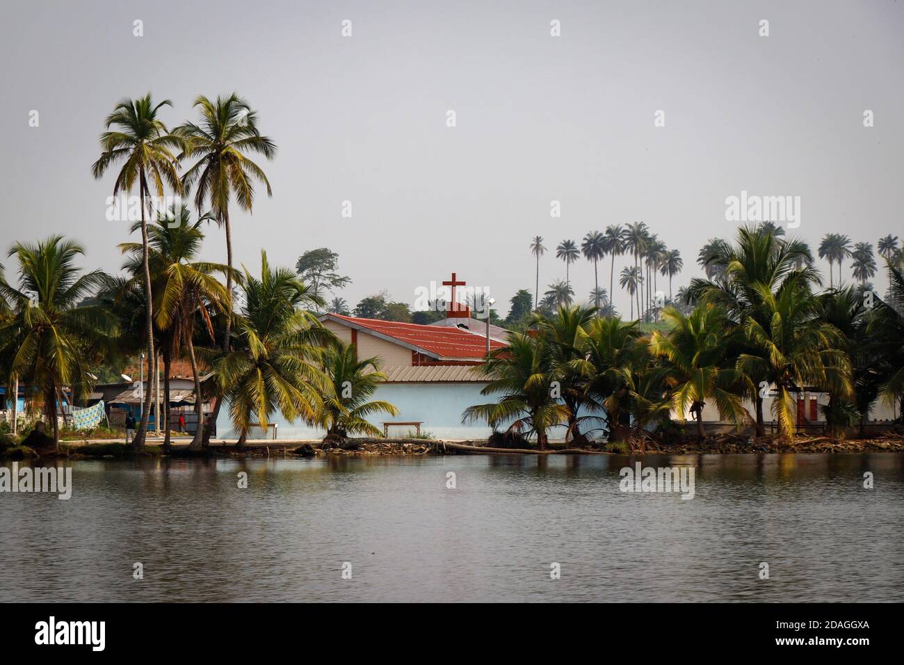 Boat trip across the lagoon, Abidjan, Ivory Coast Stock Photo - Alamy