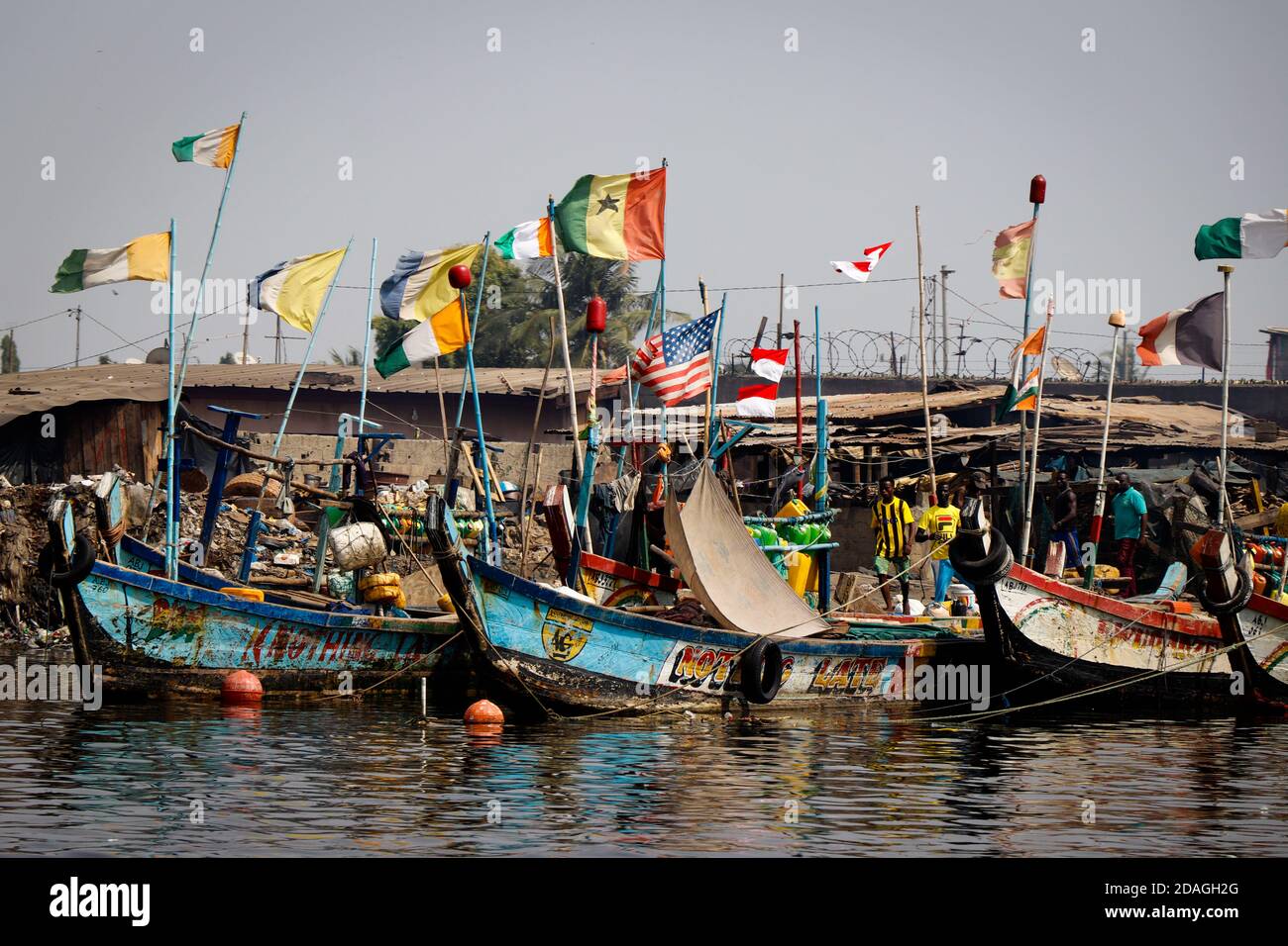 Boat trip across the lagoon, Abidjan, Ivory Coast Stock Photo - Alamy