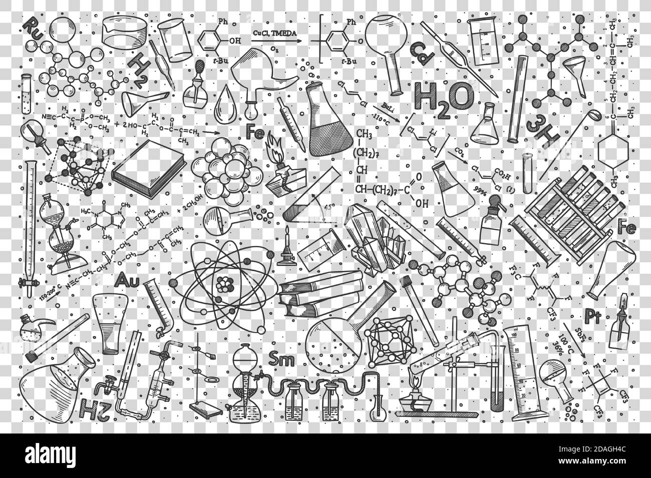 Chemistry doodle set Stock Vector Image & Art - Alamy